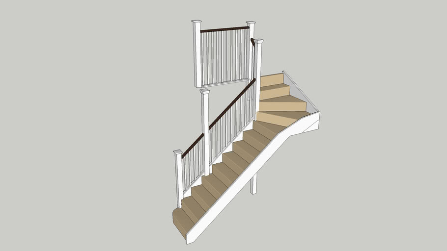 L-shaped stairs | 3D Warehouse