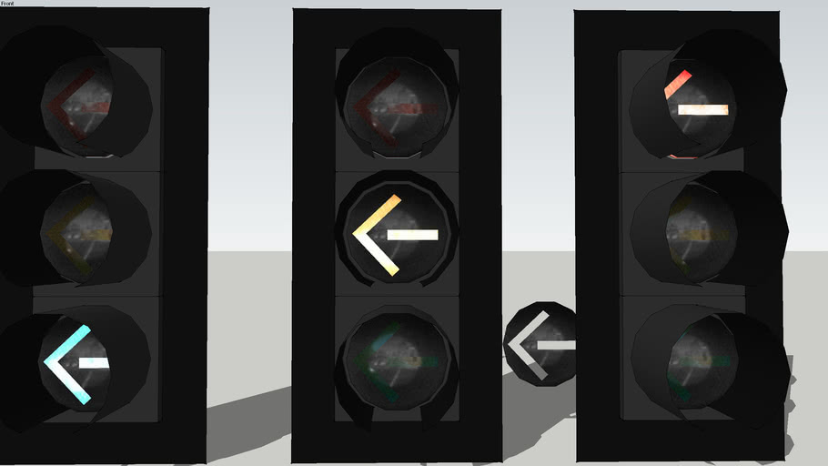 Dialight LED left turn traffic signals | 3D Warehouse