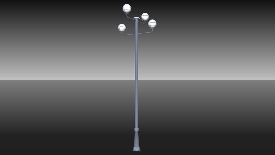 Quad Globe Street Lamp | 3D Warehouse