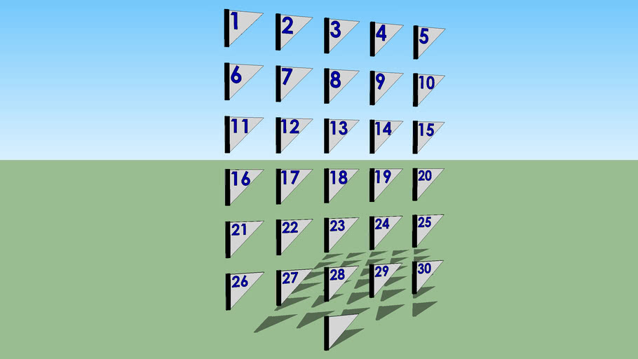 Movie Theater Auditorium Entrance Number Signs | 3D Warehouse