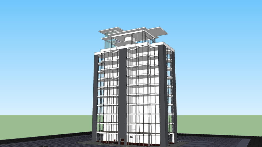 modern condo building under construction | 3D Warehouse