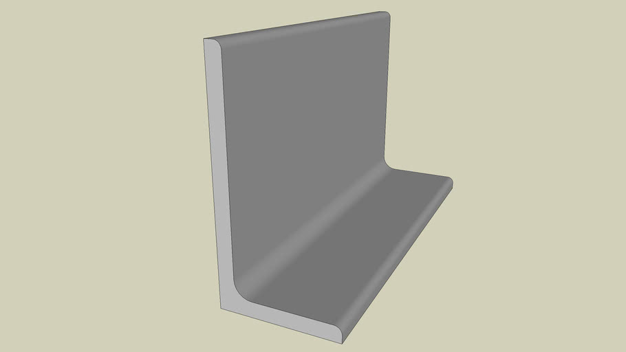 STEEL SECTION - UNEQUAL ANGLE 150 X 75 - PART 130 OF 180 | 3D Warehouse