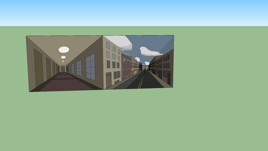 'Hallways' Optical Illusion (complete) | 3D Warehouse