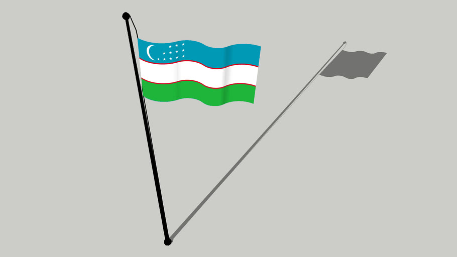 Flag of Uzbekistan - O'zbekiston bayrog'i - Özbekistan Bayrağı | 3D ...