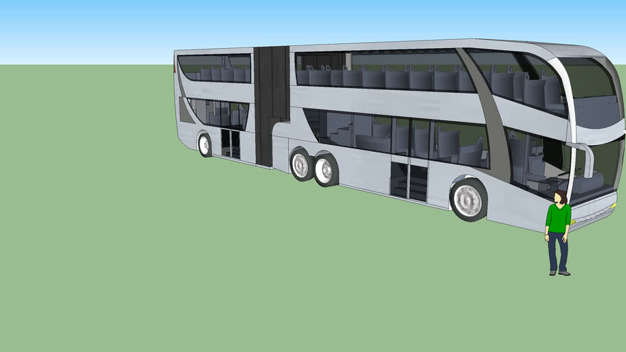 bus articulado de dos pisos Il | 3D Warehouse