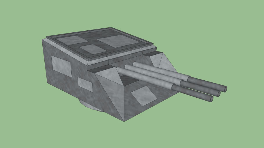 Gunship Turret (Triple Barreled) | 3D Warehouse