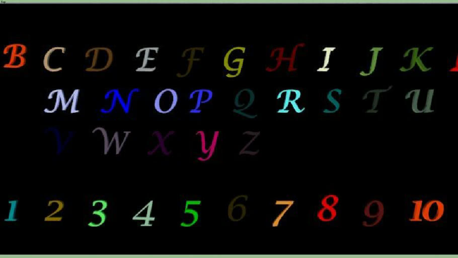 alphabets and Numbers | 3D Warehouse