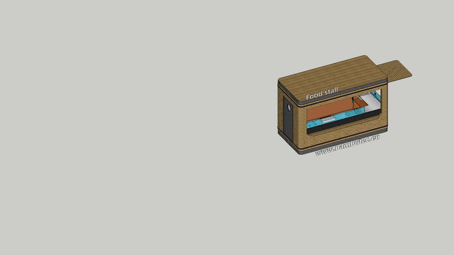Wooden food stall | 3D Warehouse