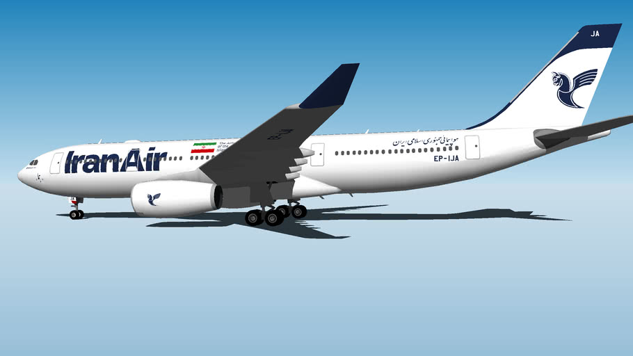 Iran Air Airbus Airbus A330-243 EP-IJA (New Livery 2017) | 3D Warehouse