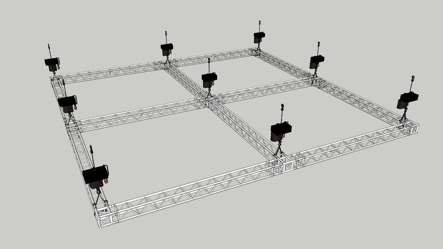 10m x 10m Box Truss with Motors | 3D Warehouse