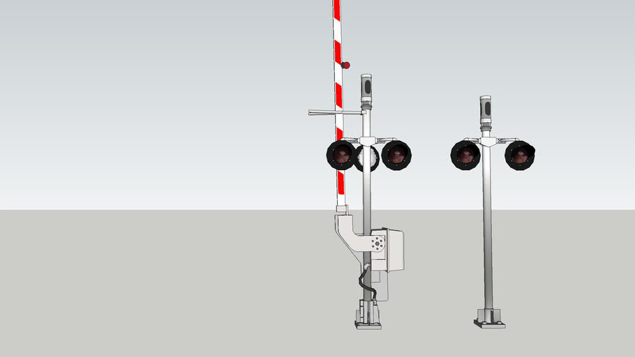 Short LED Safetran grade crossing signals | 3D Warehouse