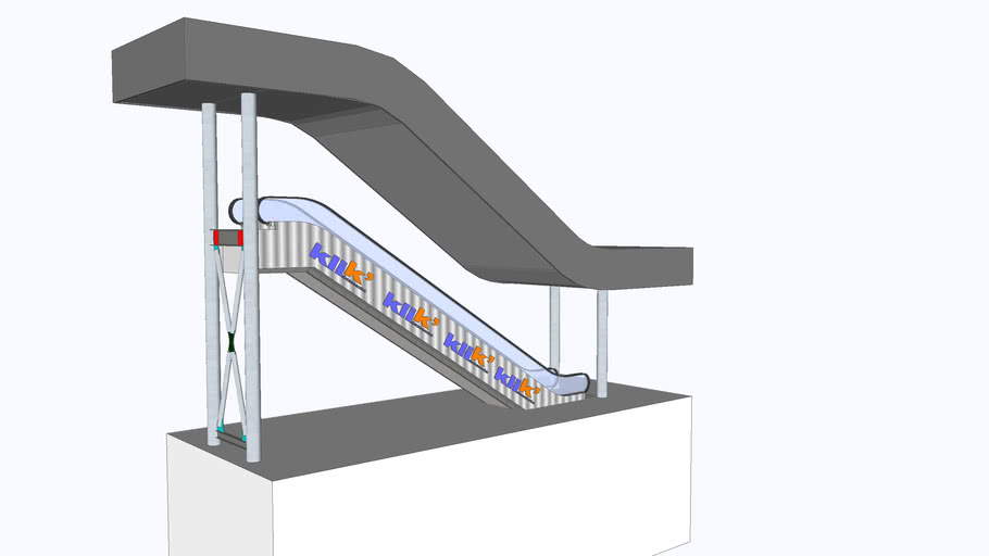 External escalator cover structure | 3D Warehouse
