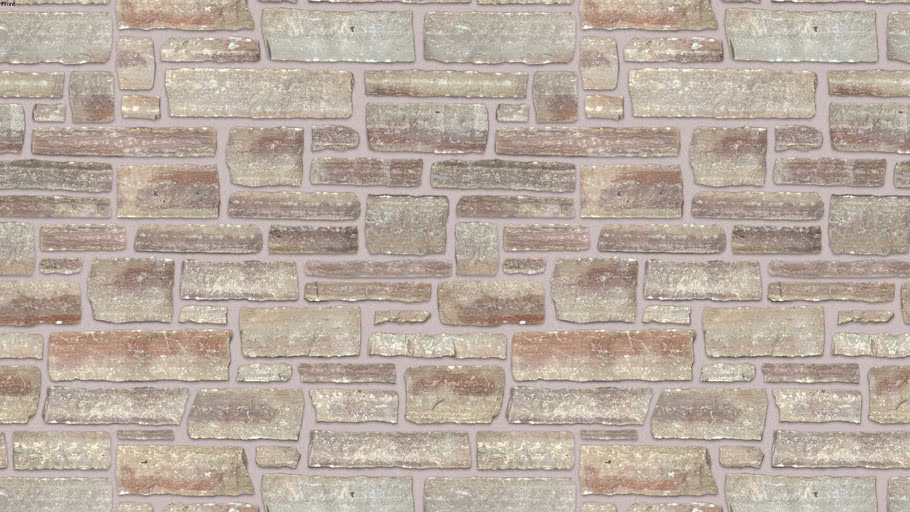 'Oakfield Red Stonegate' (Dusty Rose Joint) Seamless Natural Stone ...
