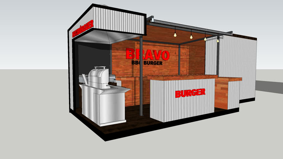 Quiosque / Kiosk / stand / burger | 3D Warehouse