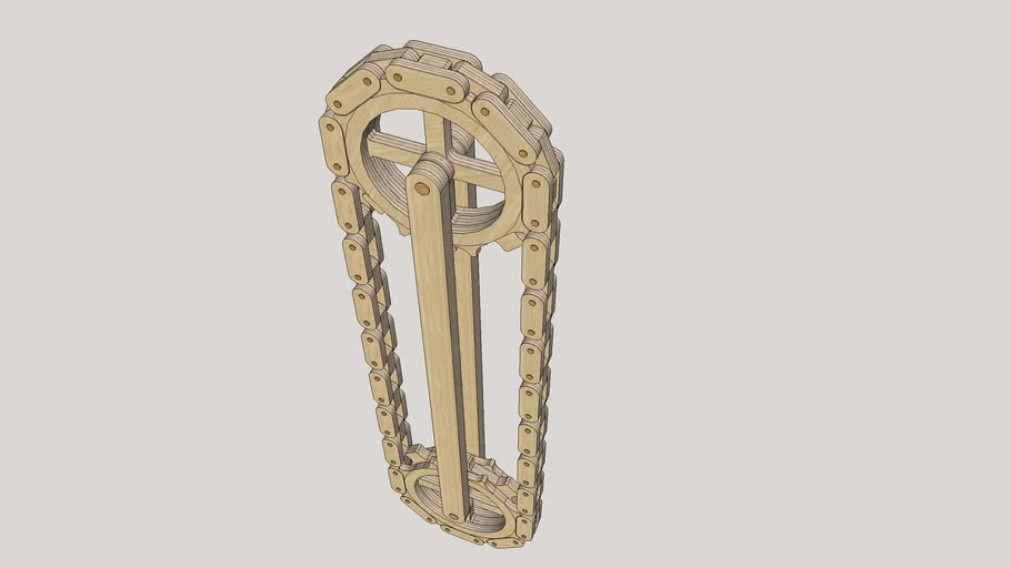 Wooden chain and gears | 3D Warehouse