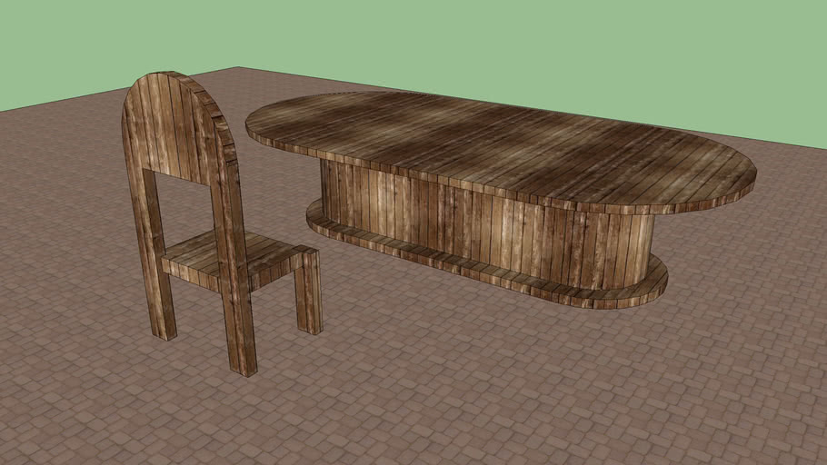 wood table | 3D Warehouse