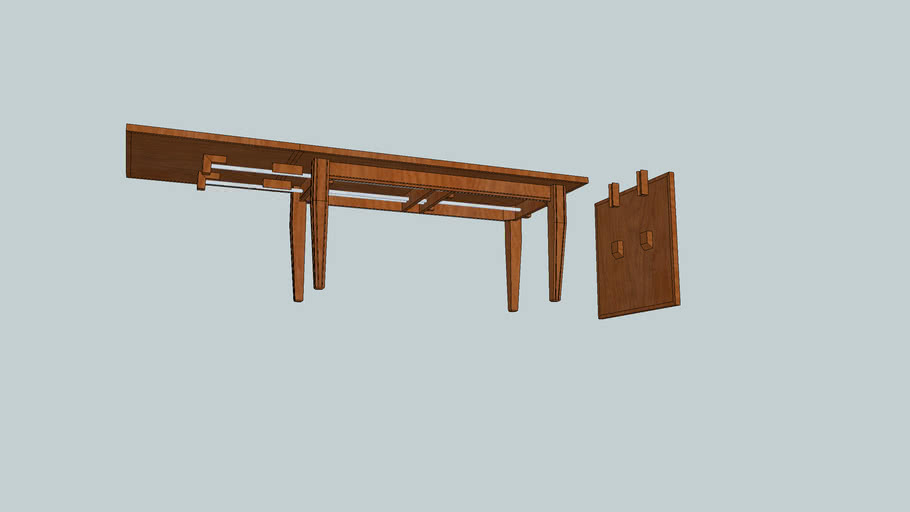 Dining Table with Extensions | 3D Warehouse