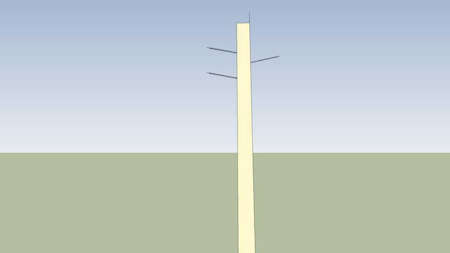 Another Rectangular Concrete Power Line Pole | 3D Warehouse