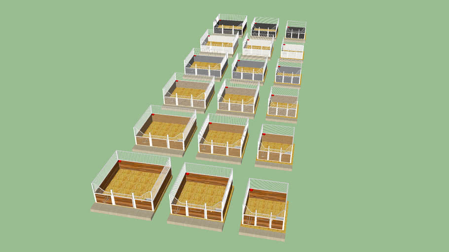 3D horse stable boxes styles | 3D Warehouse