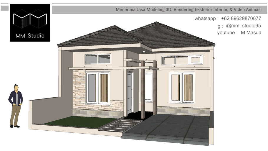 Rumah Type 45 Model 1 | 3D Warehouse