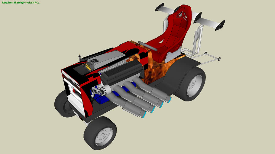 Drag racing mower | 3D Warehouse