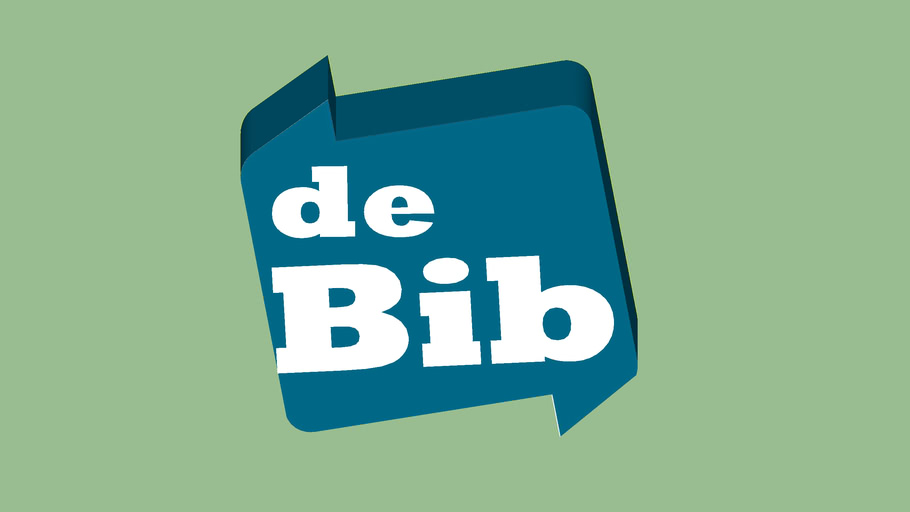 biblogo DE BIB - donkerblauw | 3D Warehouse