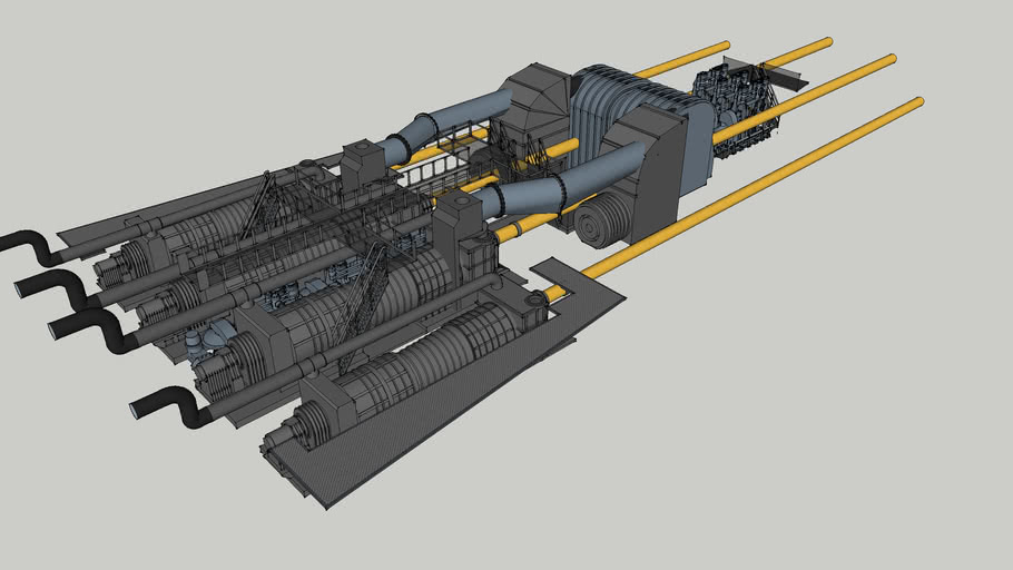LUSITANIA DECK-BY-DECK HOLD AND ENGINE DECK (ENGINES AND AUXILLARY ...