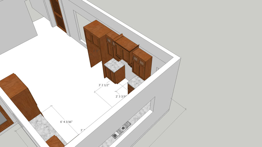 U shaped kitchen | 3D Warehouse