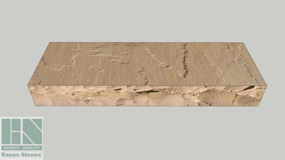 Banas Stones Natural 6' Steps/Risers - 16' x 48' - Banas Bronte | 3D ...