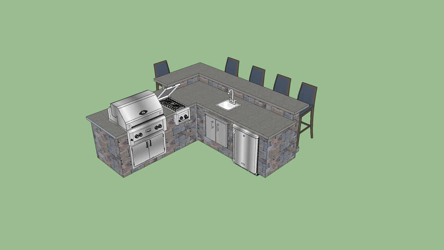 Outdoor Kitchen and Bar | 3D Warehouse