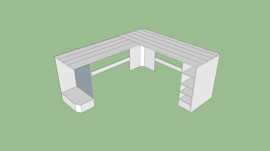 Custom L-Shaped Gaming Desk | 3D Warehouse