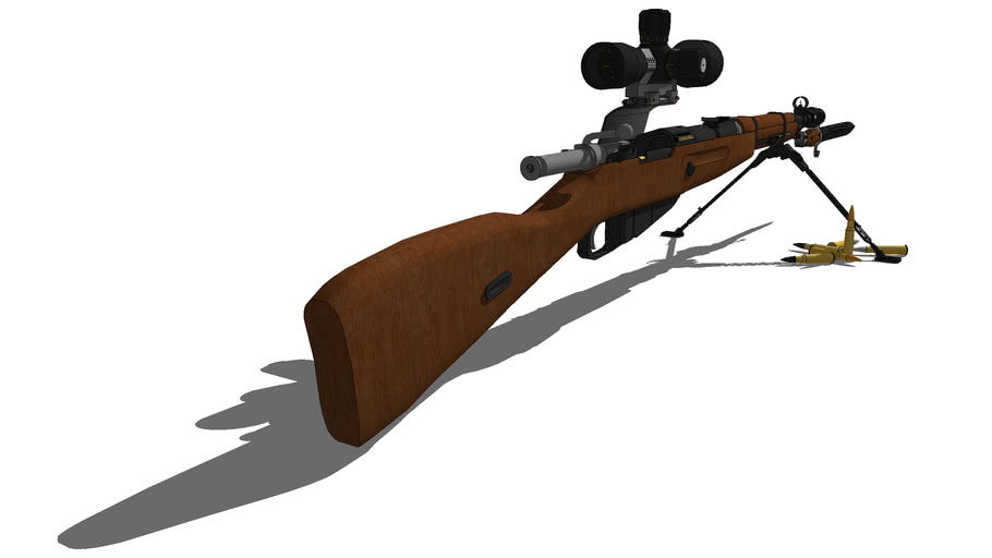M38 Modernized Mosin Nagant Designated Marksman Rifle | 3D Warehouse