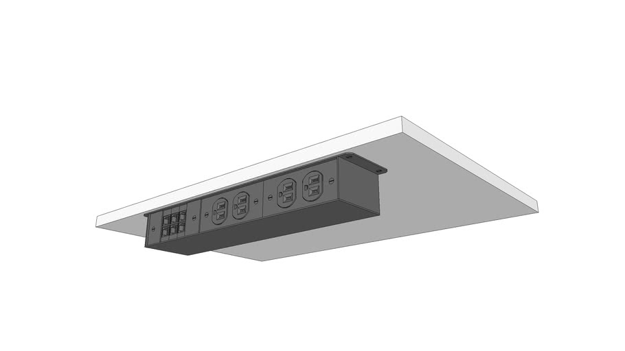 Undercounter Power and Data Strip | 3D Warehouse