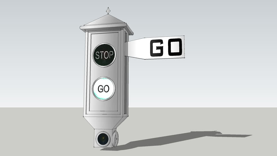 Acme Semaphore Traffic siganal silver | 3D Warehouse