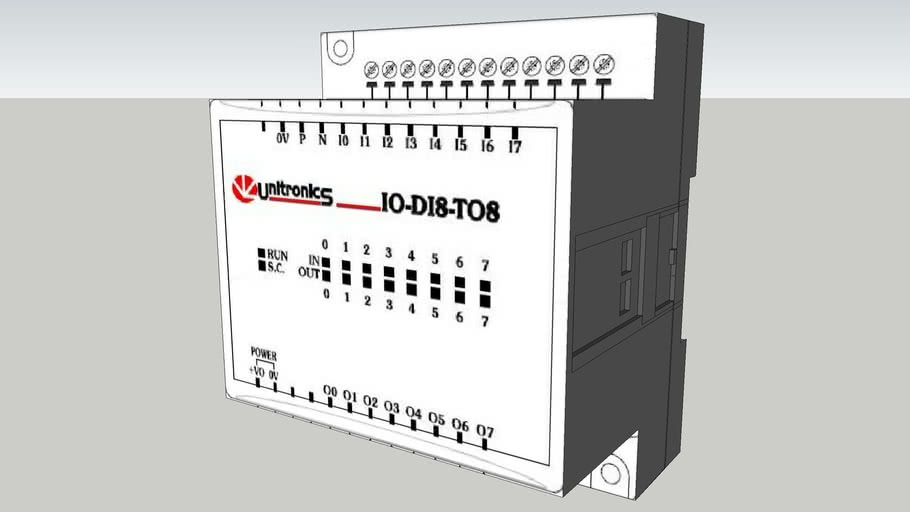 I/O Module io-dio-to8 Unitronics - clp PLC | 3D Warehouse