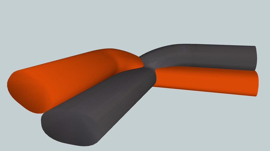 crossed sofa | 3D Warehouse