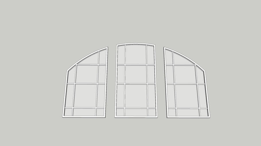 three-part curved window | 3D Warehouse
