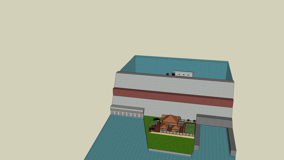 Small dam with house | 3D Warehouse