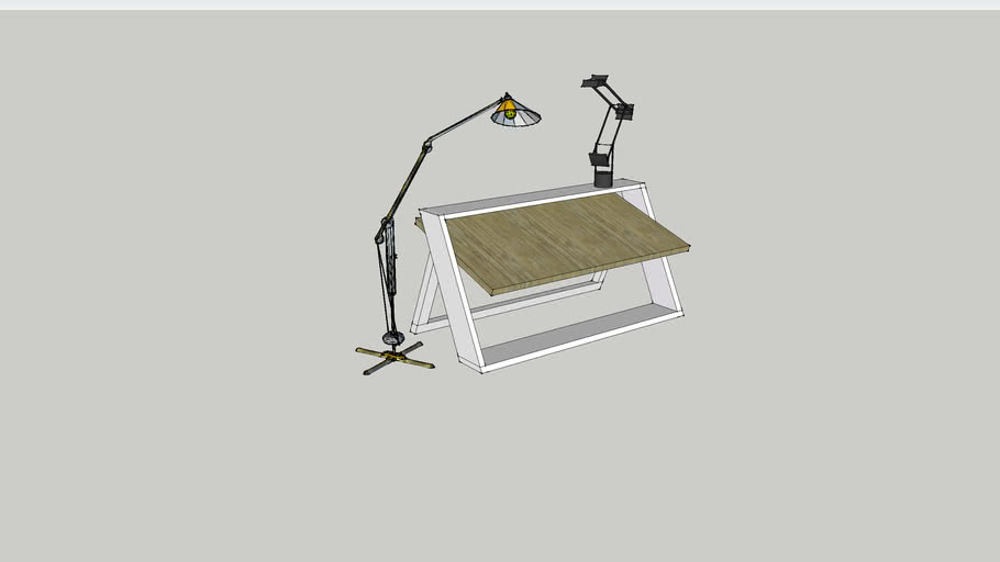 modern designer drafting table | 3D Warehouse