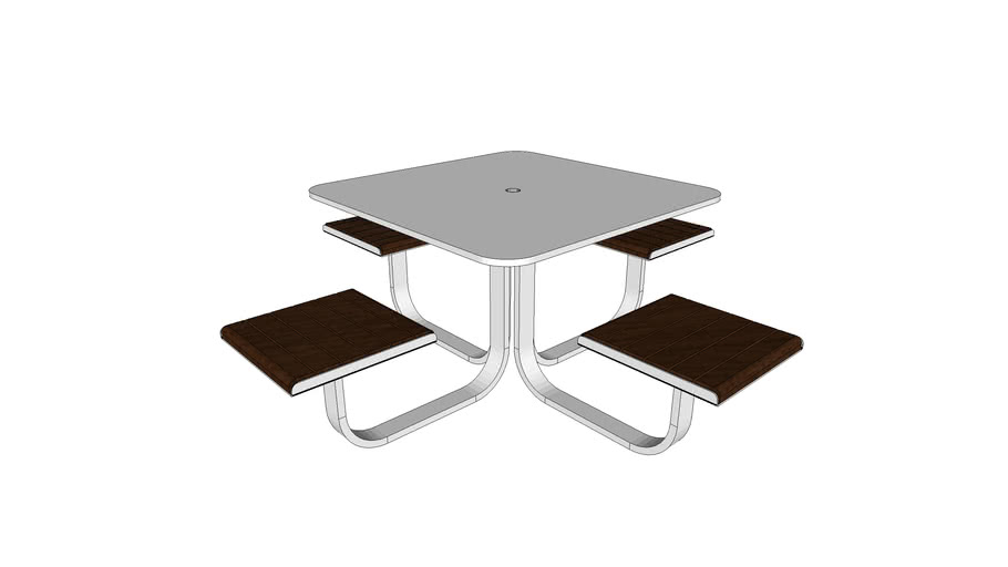 Monoline Carousel Table (Square) | 3D Warehouse