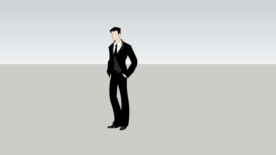2d man in suit | 3D Warehouse