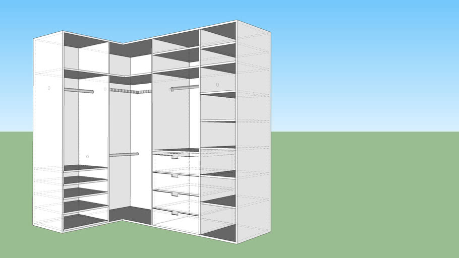 Guarda Roupa em L | 3D Warehouse