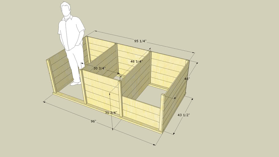 Three-part composter | 3D Warehouse