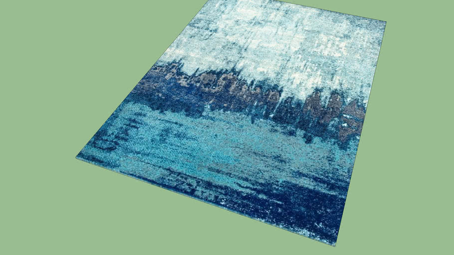 Alayna Abstract Blue Area Rug | 3D Warehouse
