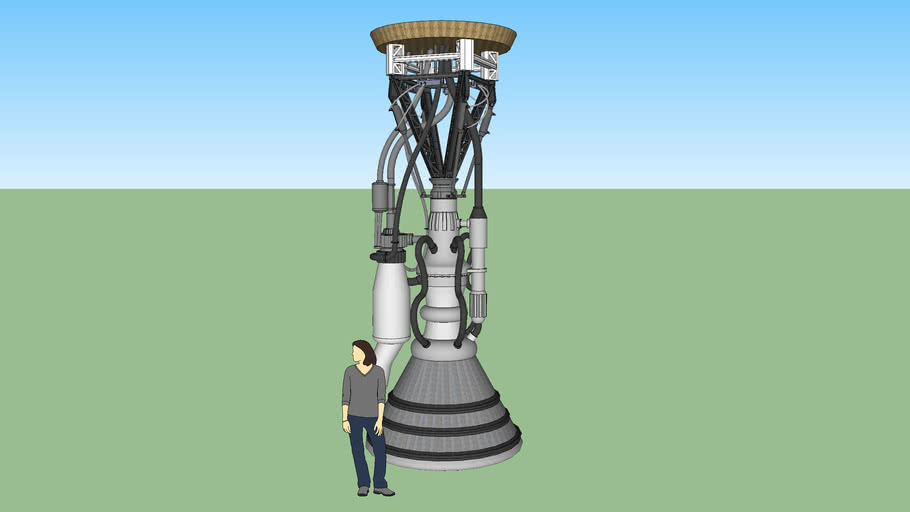 Turbo-pump LOX/RP-1 Rocket Engine | 3D Warehouse