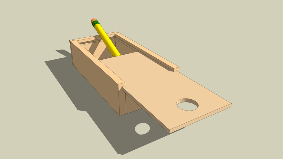Wooden Pencil Box | 3D Warehouse