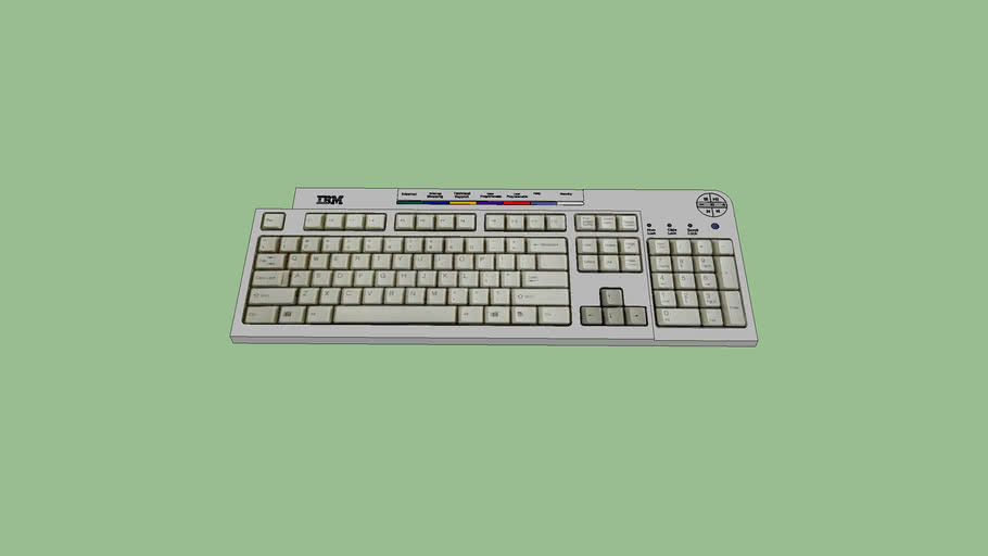 IBM PS/2 keyboard (model KB-9930) | 3D Warehouse