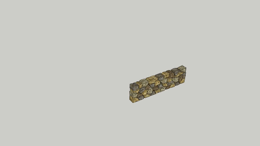 Dry stone wall 03 - sandstone | 3D Warehouse