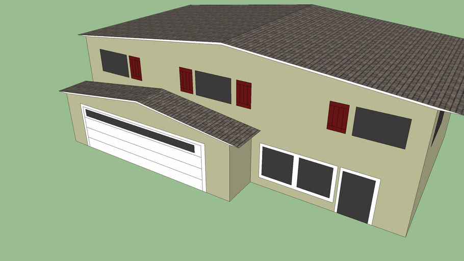 large 2 story tract home (basic) | 3D Warehouse