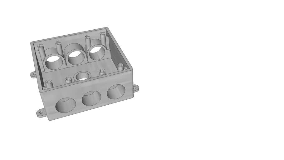 2 Gang double (two) outlet/switch non-metallic plastic electric box for ...